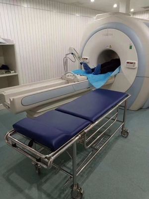 Patients Transport Non Magnetic Stretcher Use In 1.5 T Mri Machine Rooms