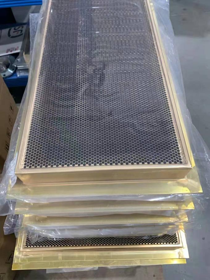 Brass Honeycomb Waveguide Air Vents Core 25mm Thickness For Rf Cage ...