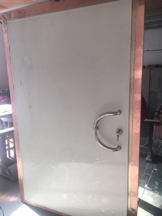 1.2m X 2.1m Rf Shielded Doors Brass Frame Copper Foil With Local And Keys