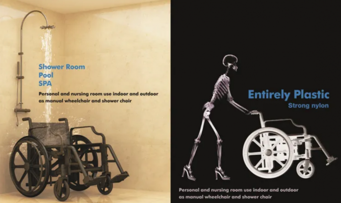 Elderly Patient Mri Wheelchair Folding Non Magnetic